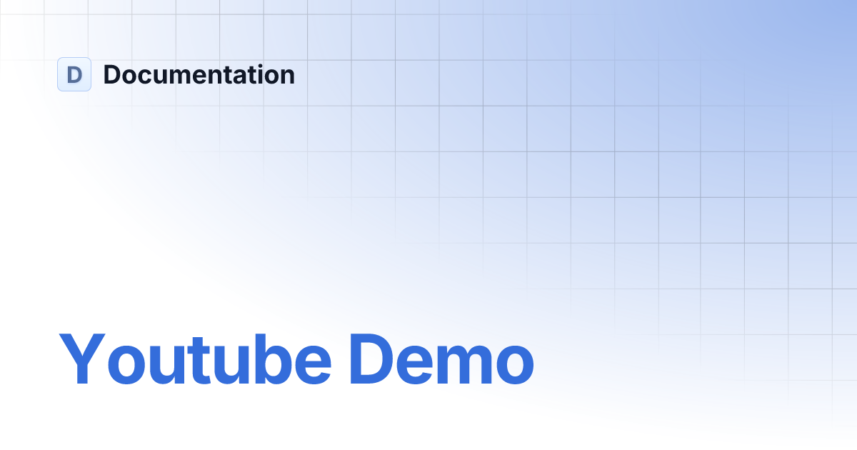 Youtube Demo | Documentation